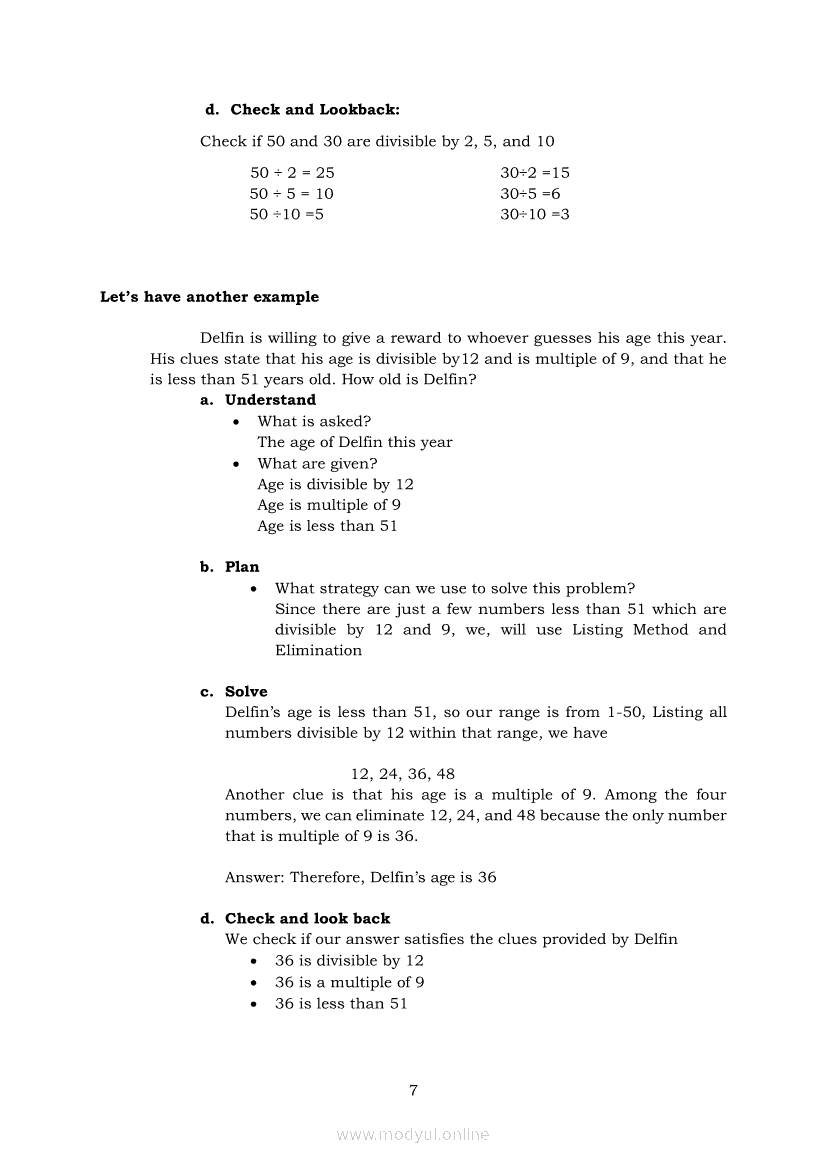 Math 5 Module 4 Solving Problems Involving Factors Multiples And 